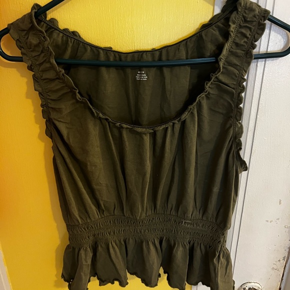 American Eagle Outfitters | Tops | American Eagle Cute Olive Green ...